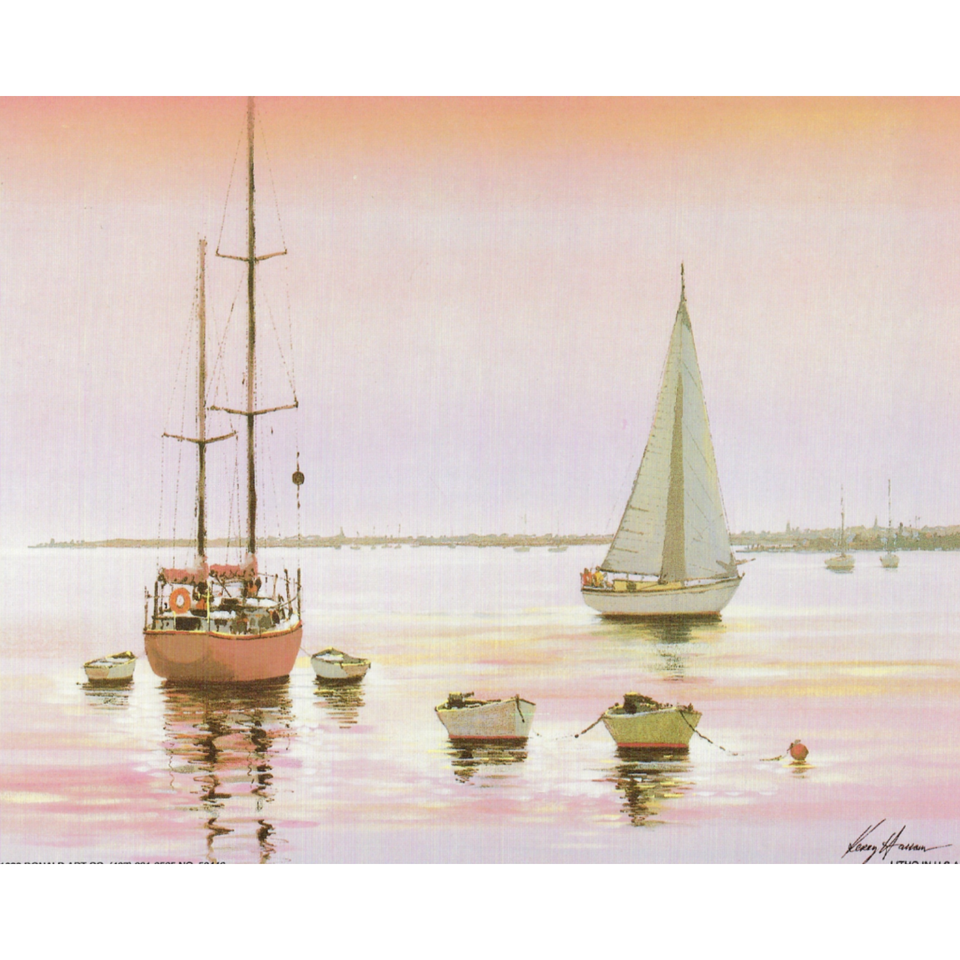 Never Framed 8 x 10 Art Print Sailing Boating Morning at Dusk - Artist ...