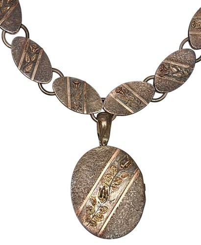 AMAZING LARGE 19c ANTIQUE 10K GOLD HEAVY LOCKET NECKLACE 99 GRAMS | eBay