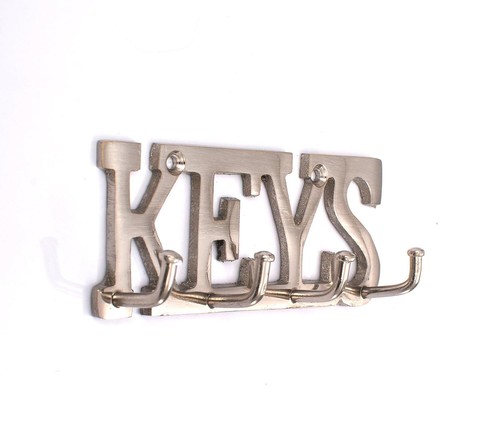 Stainless Steel 4 Hooks Key Holder For home | eBay