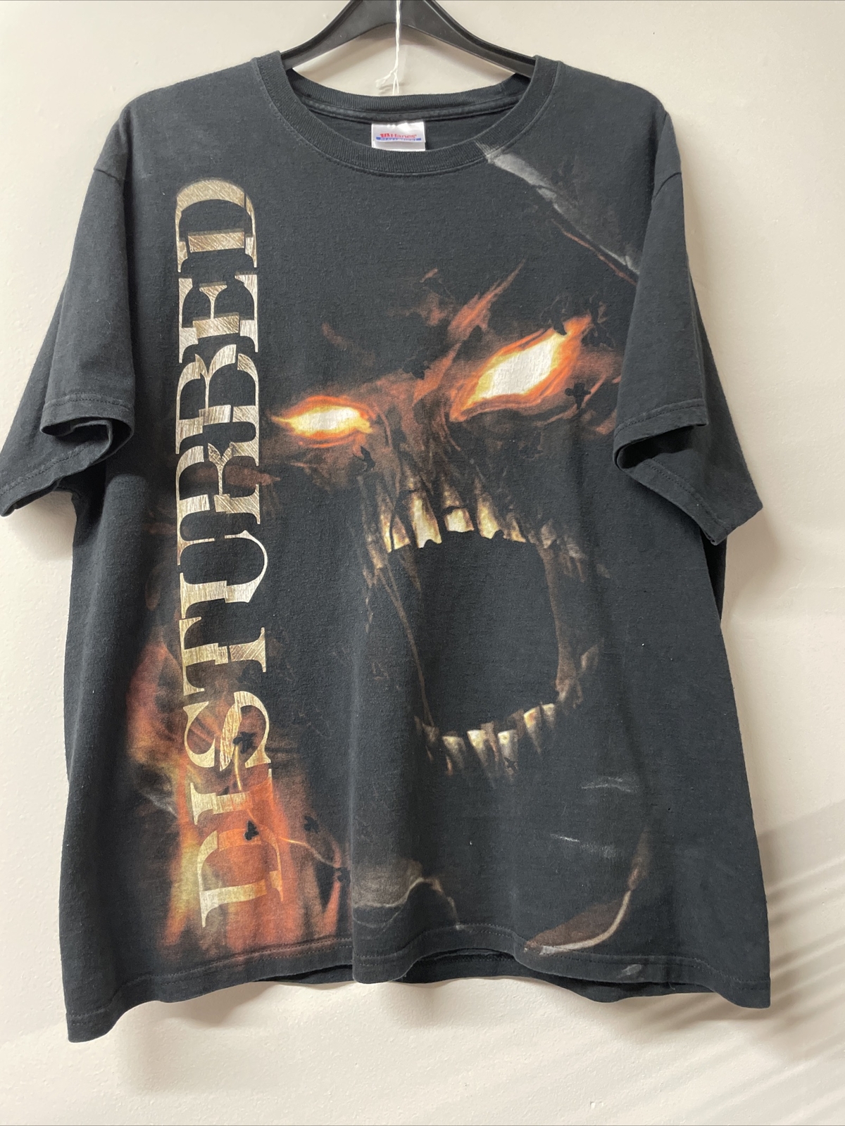 Early 2000s Disturbed Graphic Black Shirt Adult Large - Gem