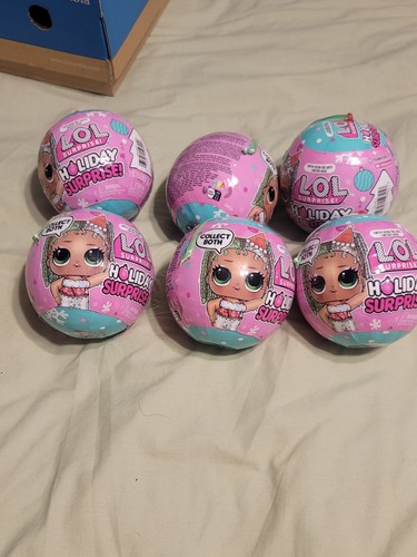 LOT OF 6 : LOL SURPRISE! MINI MYSTERY BALLS - HOLIDAY PRESENT SURPRISE ...