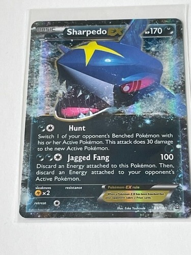 Sharpedo EX ULTRA RARE 91/160 XY Primal Clash Pokemon card TCG NM HOLO ...