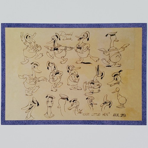 Donald Duck Postcard Disney Mickey Mouse Museum Wise Little Hen Concept ...