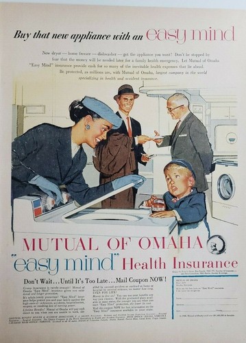 Mutual of Omaha Insurance Vintage Print Ads Lot of 4 Ephemera Wall Art ...