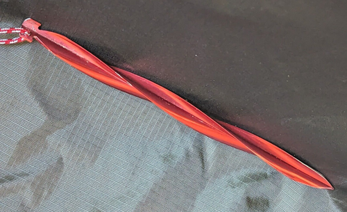 Genuine MSR Cyclone Red Aluminum Tent Stake, 9.85"Long, US Seller, Fast ...