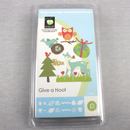 Cricut Shapes Cartridge Set GIVE A HOOT Sealed NEW 2009 Don't Pollute ...