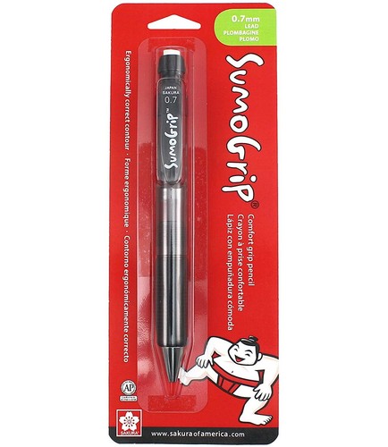 Sakura Sumo Grip Comfort Grip Mechanical Pencil, 0.7mm, Grey Barrel ...