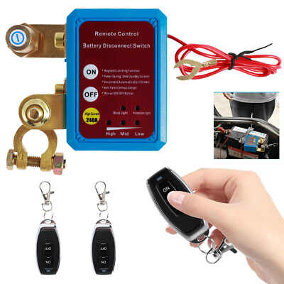12V 240A Kill Switch Automatic Power Shut Off Switch Remote Battery ...