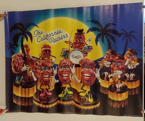California Raisins Poster 1988 Music 22 x 28 Inches Vintage Band Female ...
