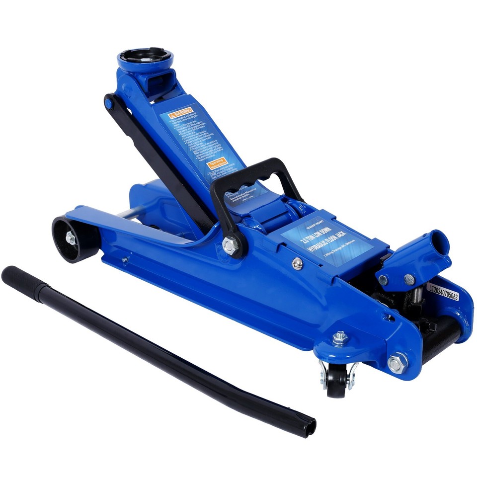 Low Profile Floor Jack 2.5 Ton Heavy-Duty Steel Racing Jack w/ Single ...