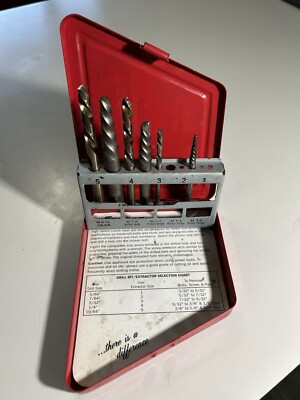 Snap On Incomplete Broken EXD10 Extractor And Drill Bit Tin 3 Largest ...