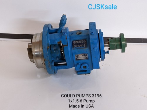 GOULD PUMPS 3196 1x1.5-6 Pump Made In USA (For Parts Or Repair). | eBay
