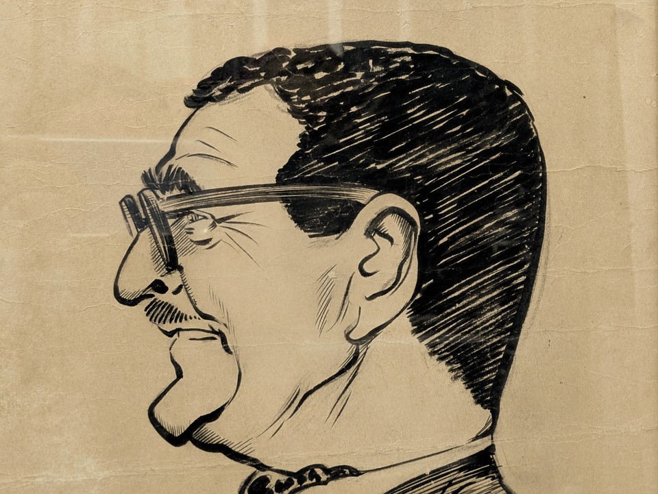 Original Vintage 1952 DUDLEY GORDON CARTOON Drawing Art Australian ...