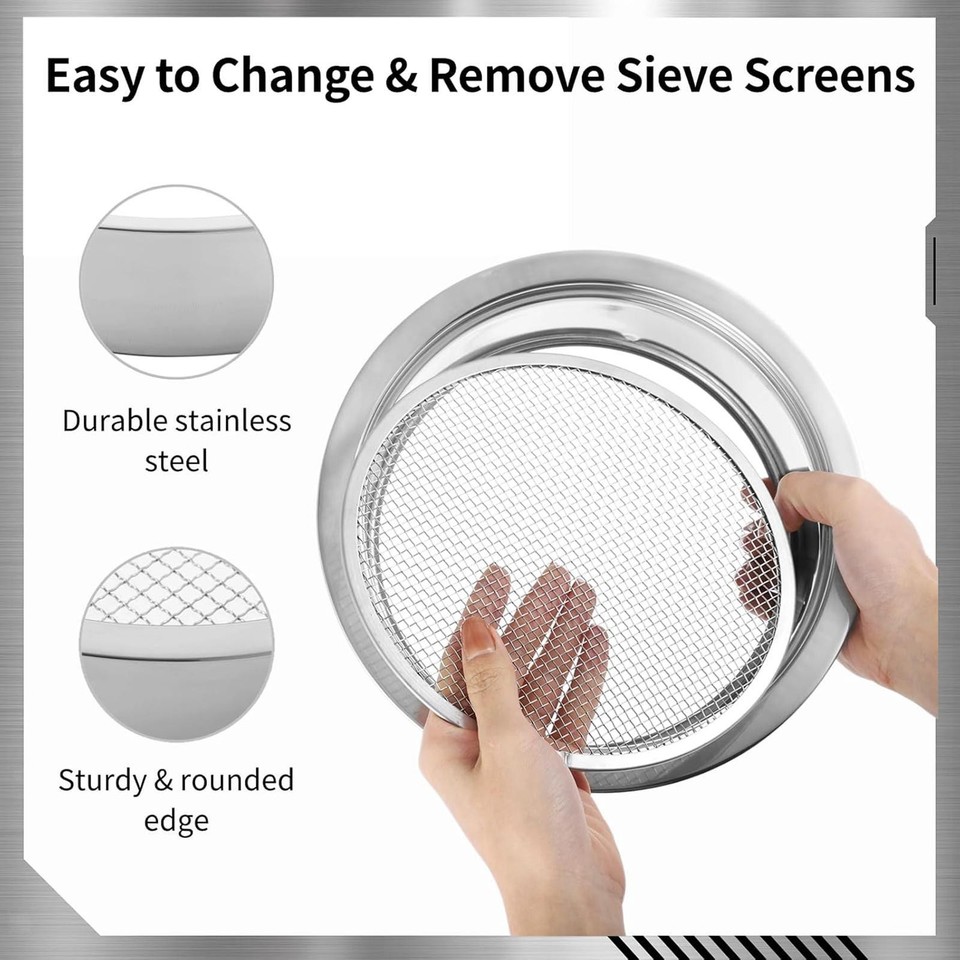 Gardening Sifter Multifunctional Stainless Steel Soil Sieve Garden ...