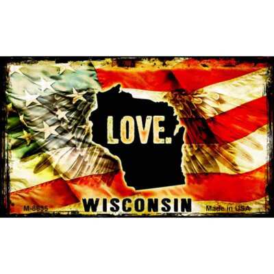 Love Wisconsin Novelty Metal Magnet M-8635 | eBay