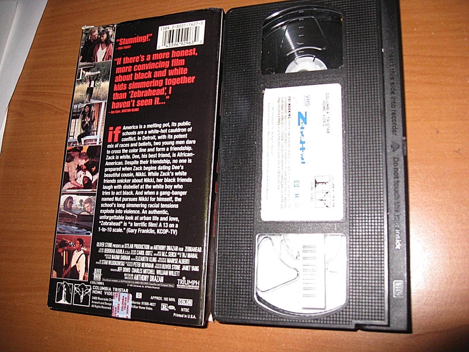 ZEBRAHEAD 1992 OOP VHS OLIVER STONE'S MICHAEL RAPAPORT, DESHONN CASTLE ...