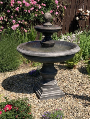 LARGE2 TEIR REGIS FOUNTAIN ANTIQUE STONE GARDEN ORNAMENT WATER FEATURE ...
