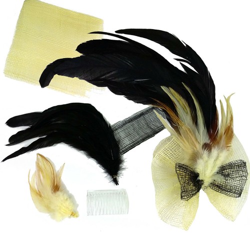 Feather Fascinator DIY Craft Kit - Kids, Adults Headpiece Hair comb ...