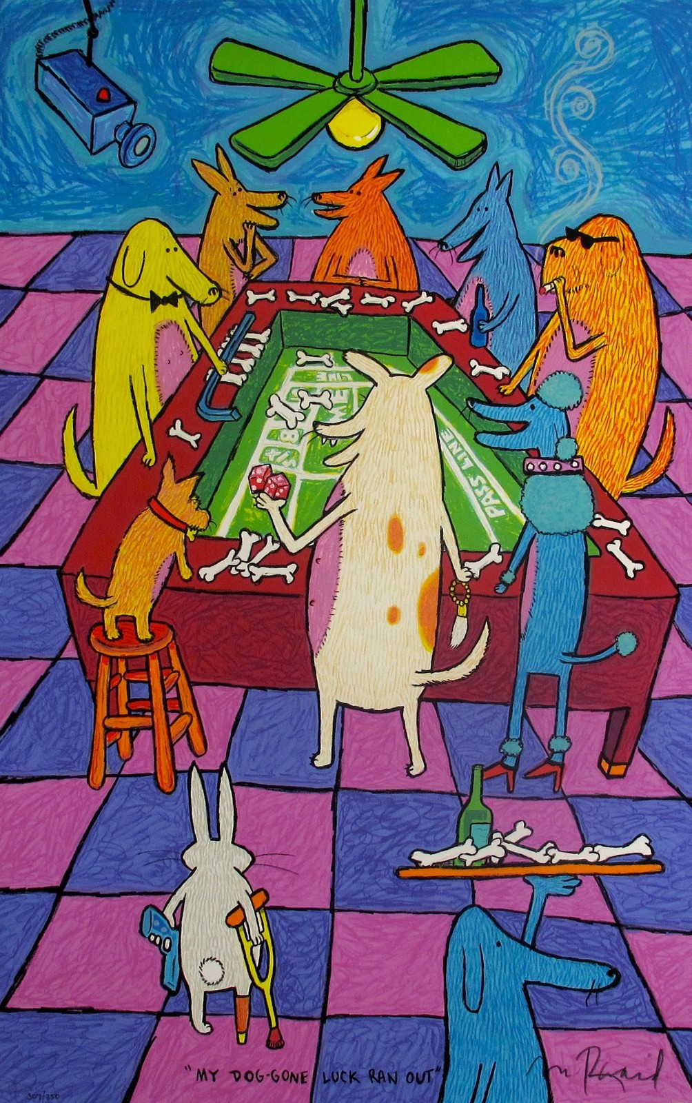 Matt Rinard MY DOG-GONE LUCK RAN OUT Hand Signed Ltd Ed Lithograph ...