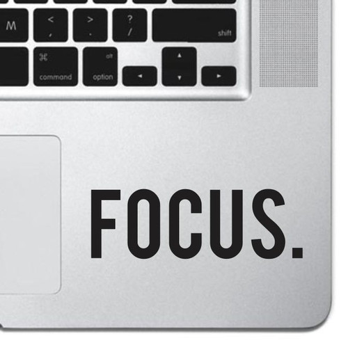 Focus Macbook Pro Air Keyboard Sticker iPad Decal Motivational Text ...