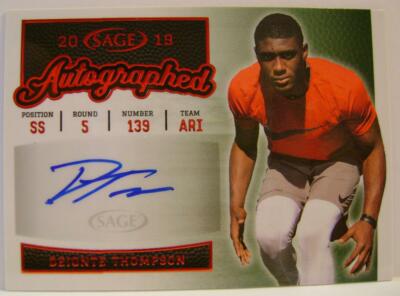 DEIONTE THOMPSON RC ROOKIE CARD AUTO SAGE 2019 | eBay