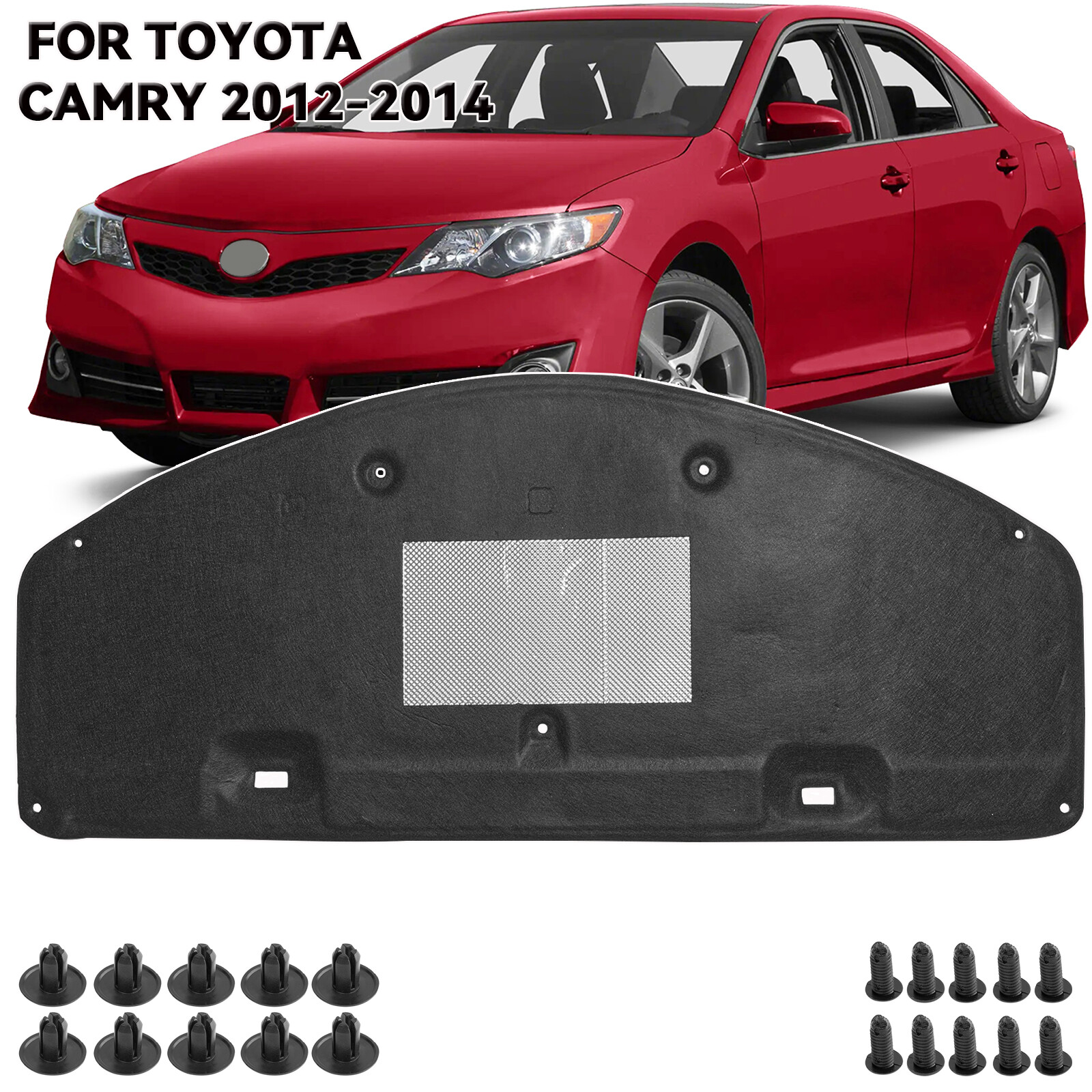 Front Hood Engine sound insulation soundproof Heat Pad For Toyota Camry ...