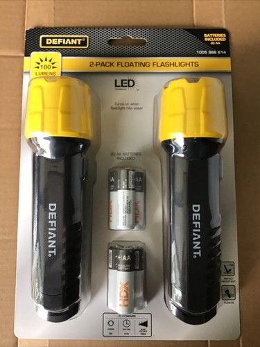 Defiant 2 Pack LED Floating Flashlights 100 Lumens | eBay