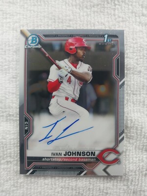 2021 1st Bowman Chrome Ivan Johnson 1st Prospect Auto Autograph #CPA-IJ ...