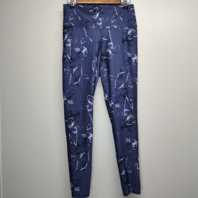 Fabletics Leggings Women Size S Blue Abstract Stretch High Waist ...
