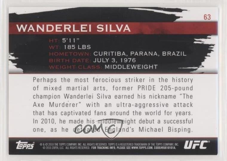 2010 Topps UFC Knockout Silver /188 Wanderlei Silva #63 | eBay