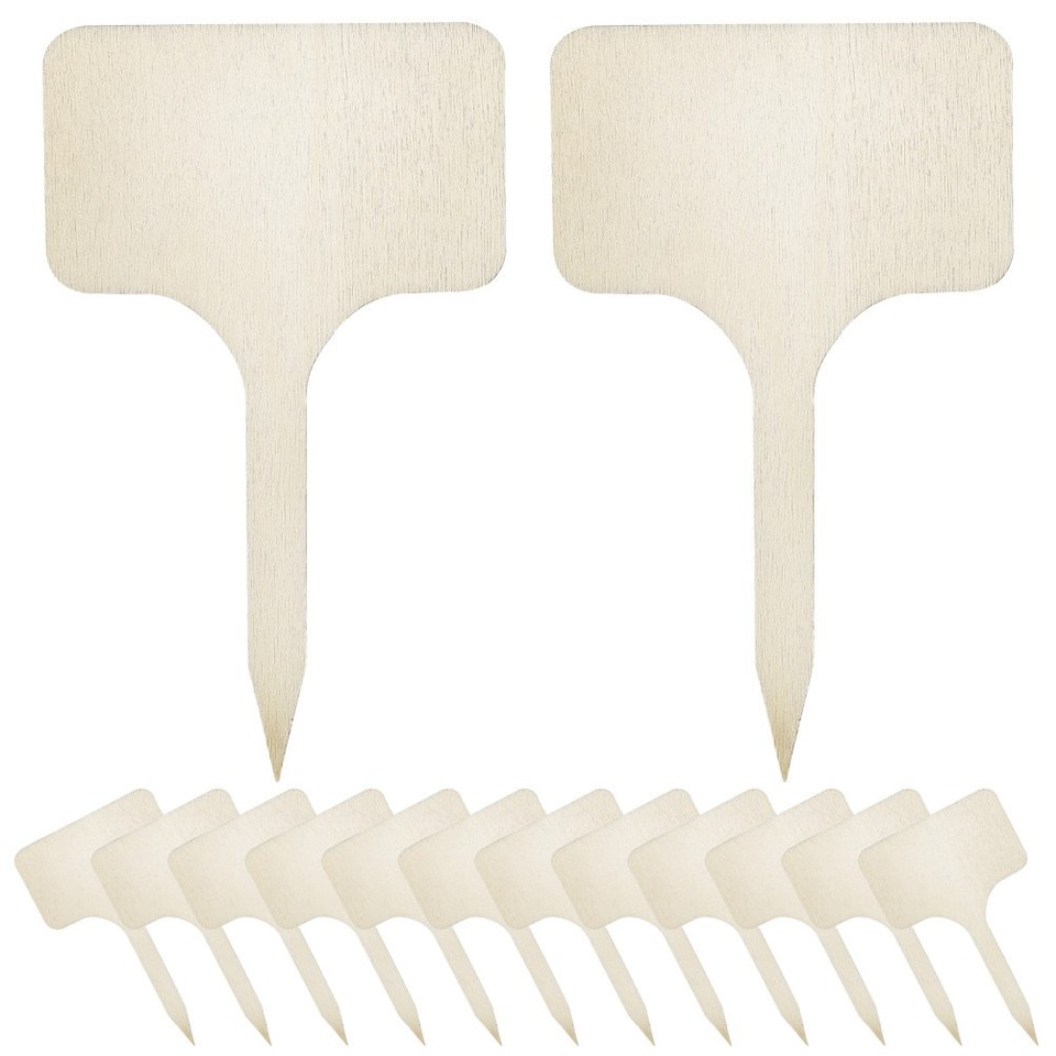 80pcs Plant Labels: Wooden Plant Labels - Planter Sign Tags - Markers ...