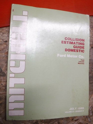 1977-1985 MITCHELL COLLISION ESTIMATING GUIDE FORD LINCOLN MERCURY CAR ...