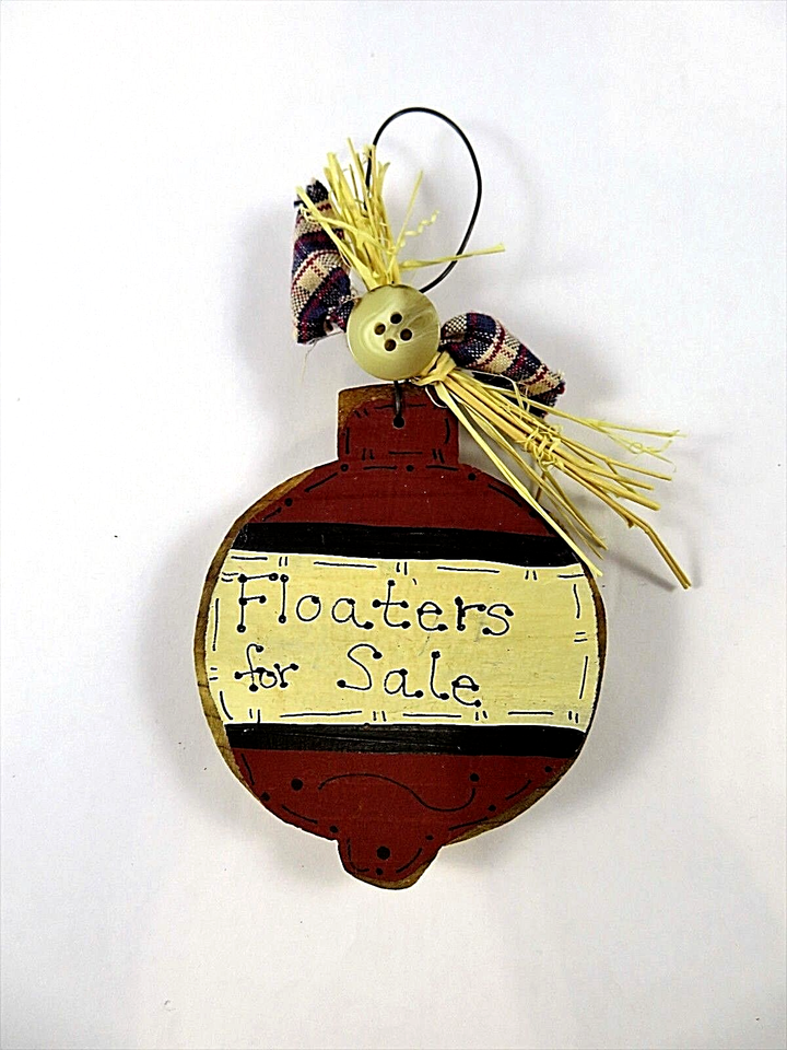 Floaters For Sale Wood Sign Ornament Angler Fishing Bobber Handmade ...