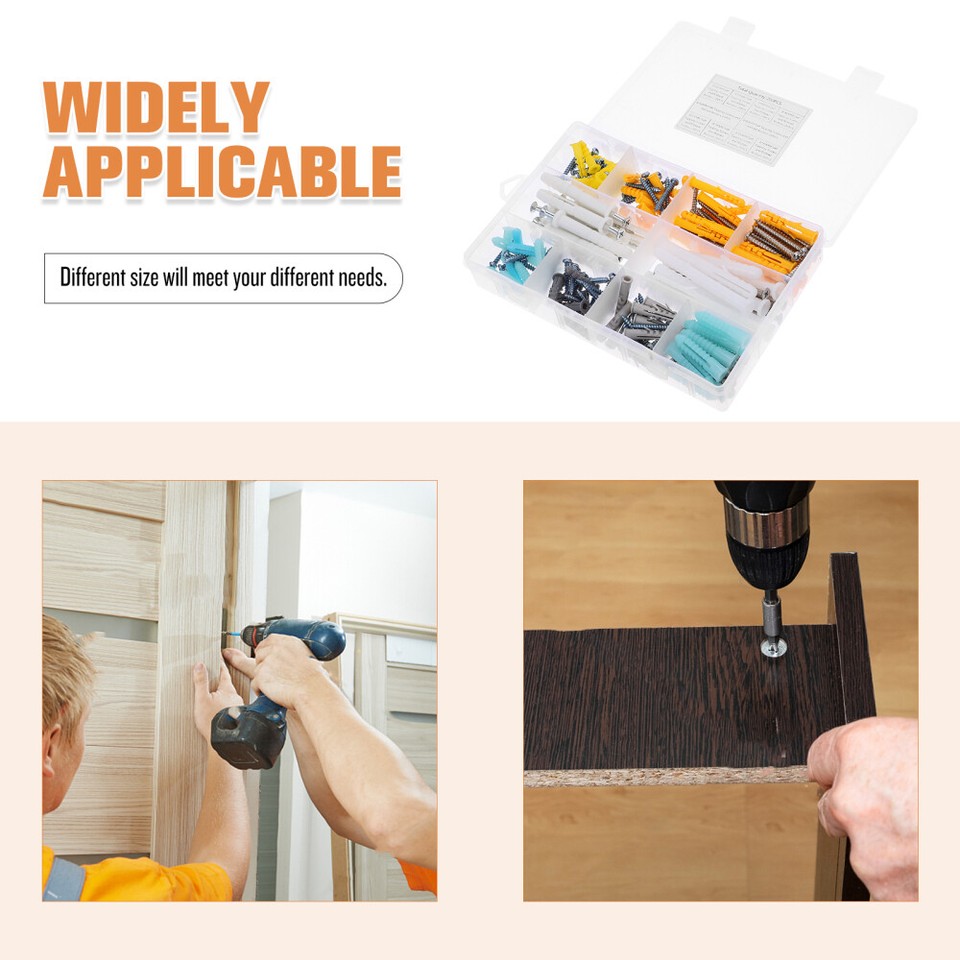 Screw Plug Set Kit Assortment Expansion Tube Wallboard Self Tapping ...