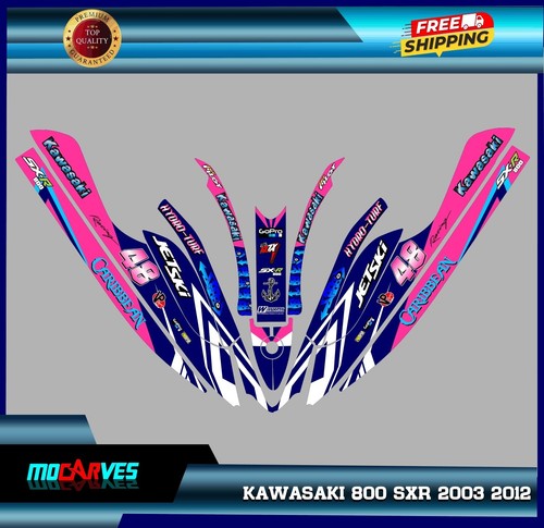 KAWASAKI 800 sxr 2003 2012 Jet Ski Set Decals stickers Gráphics kit | eBay