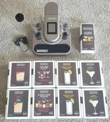 Bartesian 55300 Premium Cocktail 4 Bottle Machine + 55 Cocktail Pods ...