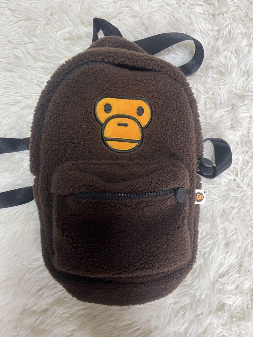 A Bathing Ape Bape BABY MILO MINI FUR BACKPACK boa Brown New A Bathing Ape Bape BABY MILO MINI FUR BACKPACK boa Brown New