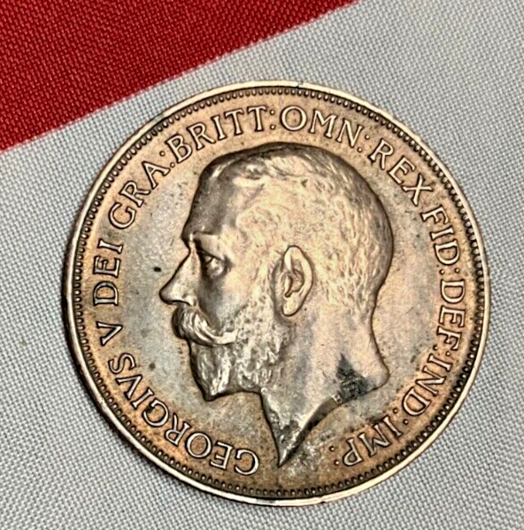 Great Britain King George V One Penny large coin dated 1918 | eBay