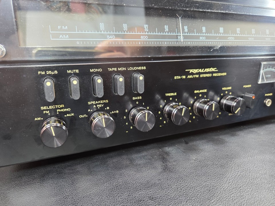 Vintage Realistic STA-78 AM/FM Stereo Receiver Phono Amp Issue? VIDEO ...
