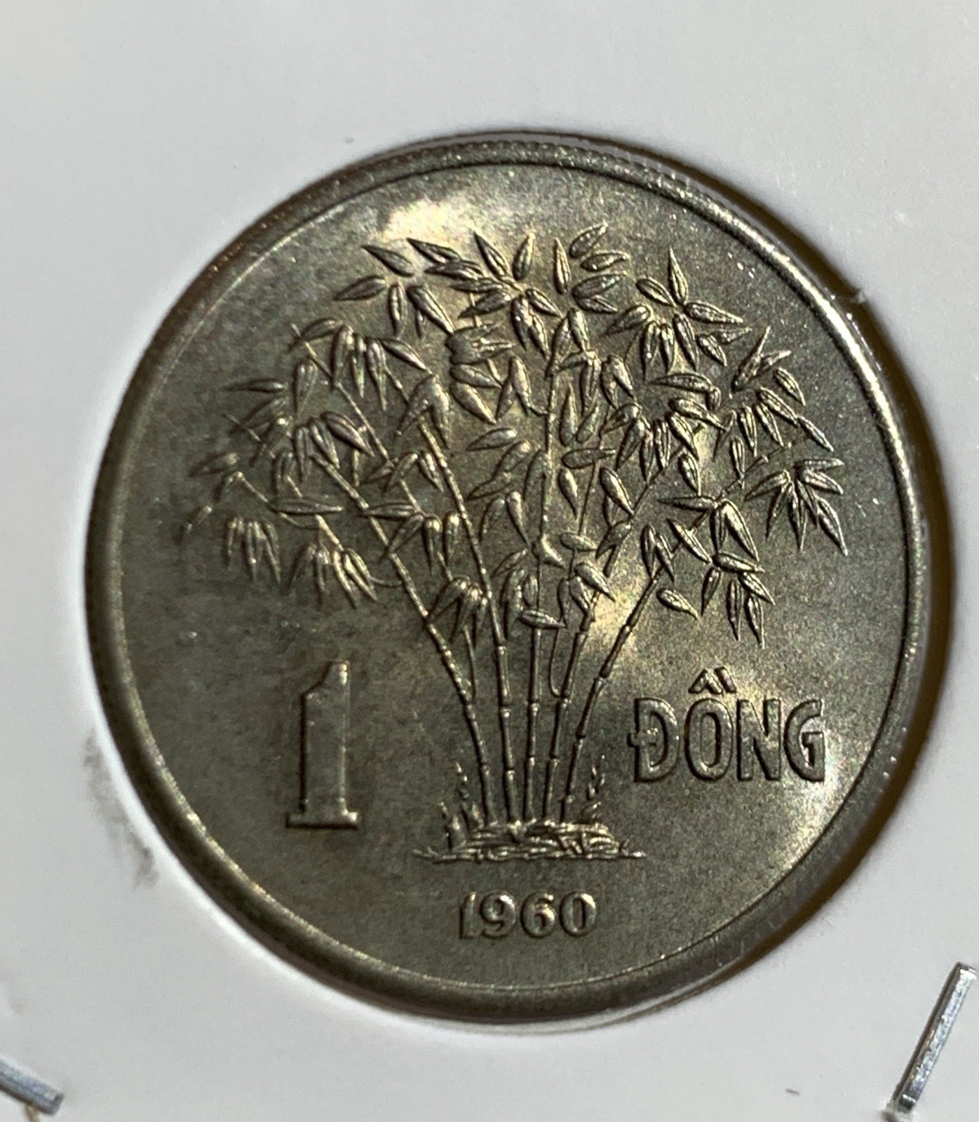 ⭐ Vietnam 🇻🇳 South 1 Dong 1960. KM#5. One Dollar coin. Bamboo. UNC ⭐ ...