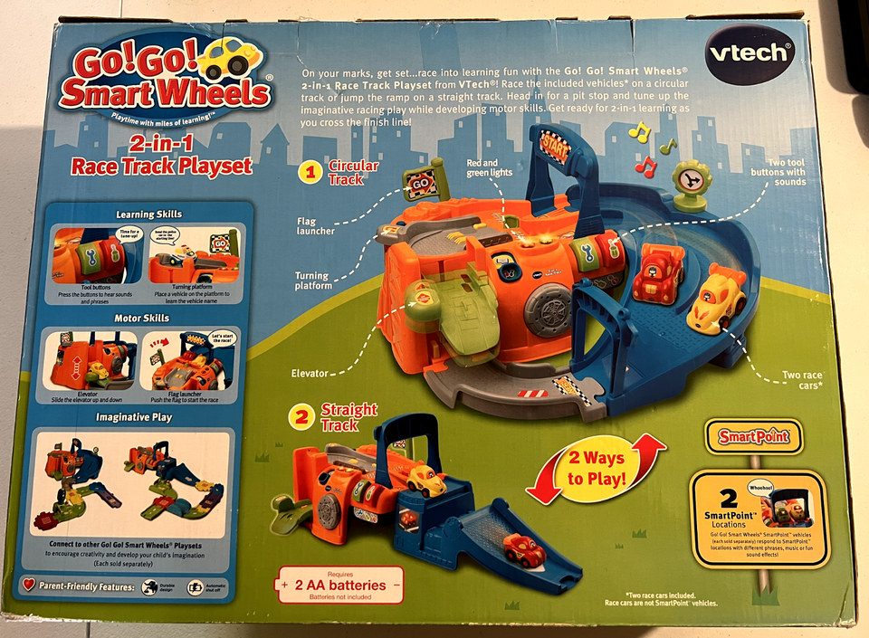 VTECH Go! Go! Smart Wheels Playset. 2-in-1 Race Track New | eBay