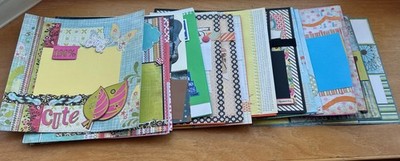 20 Scrapbook Pages Mix Of Finished And Partially Done Teacher Lot 12 X ...