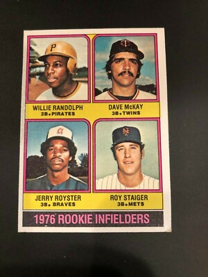 1976 Topps Rookie Infielders Willie Randolph McKay Royster Staiger Card ...