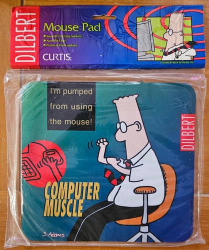 Vintage Dilbert Mouse Pad from the 1990's - Computer Muscle - NEW ...