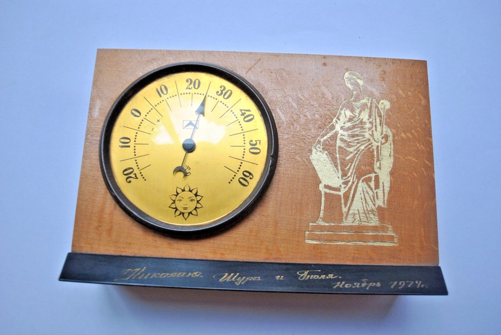 Soviet vintage thermometer. Excellent condition Original. USSR. 1974 ...