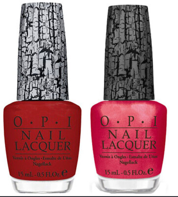 OPI Nail Lacquer Red Shatter E55 and Pink Shatter E58. Pack of 2 ...