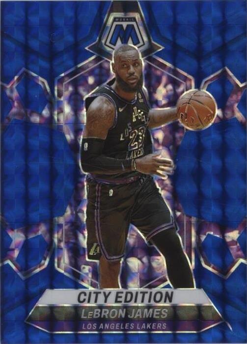 2023-24 Panini Mosaic - City Edition LeBron James #278 Blue Mosaic ...