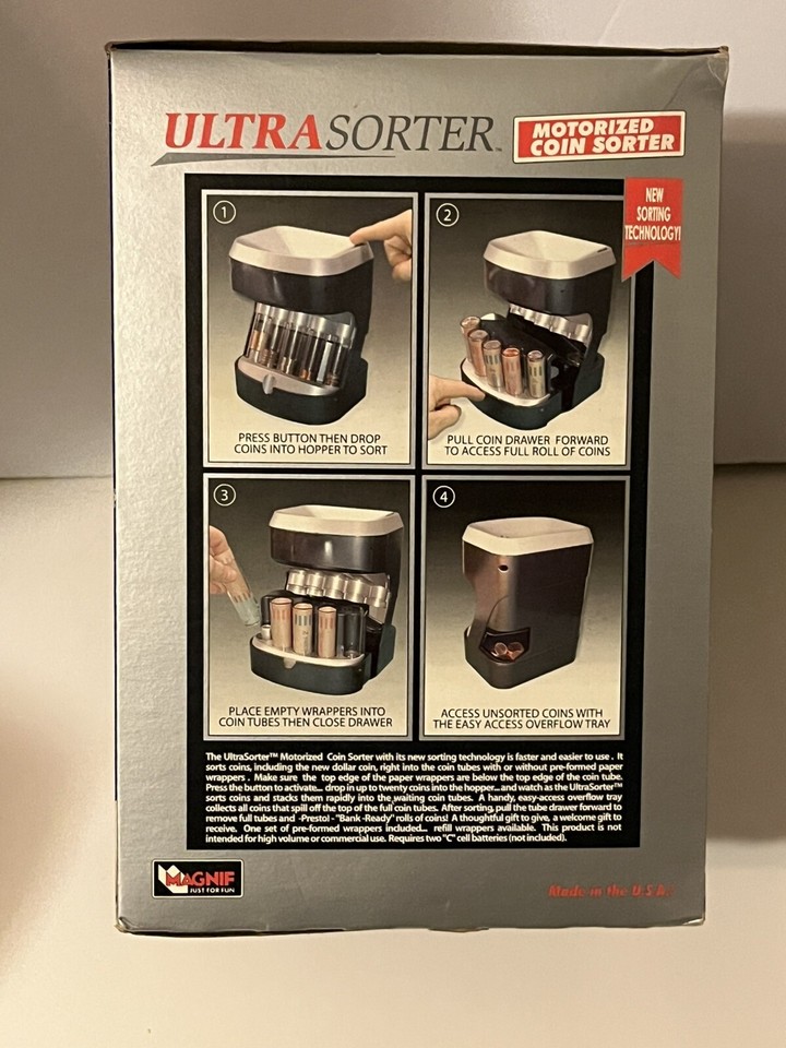 Mag-Nif Ultra Sorter Motorized Electronic Coin Sorter With Golden ...