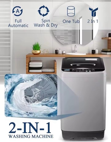 Portable Full Automatic Washing Machine with LED Display10 Programs ...
