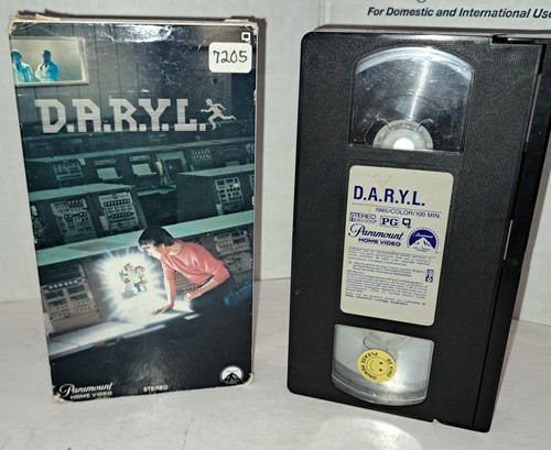 1985 VHS "D.A.R.Y.L." Daryl Sci-Fi Paramount Home Video Former Rental ...